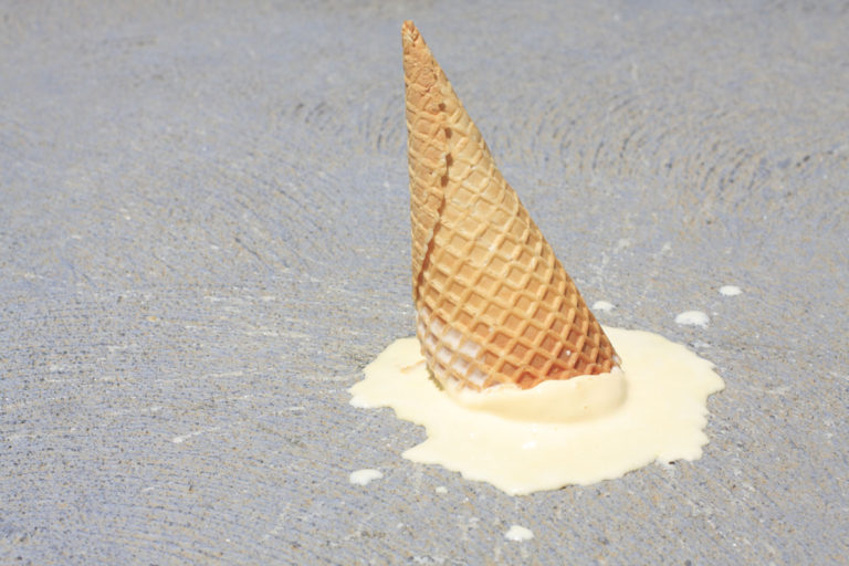 Ice cream on the ground - In Real Life